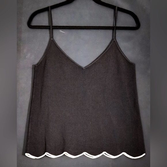 Zara | Tops | Zara Knit Scalloped Hem Tank Top | Poshmark